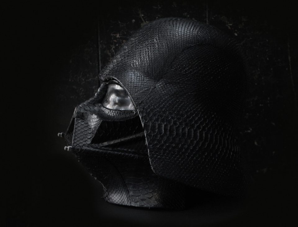 Python Skin Covered Darth Vader Helmet | Joe's Daily